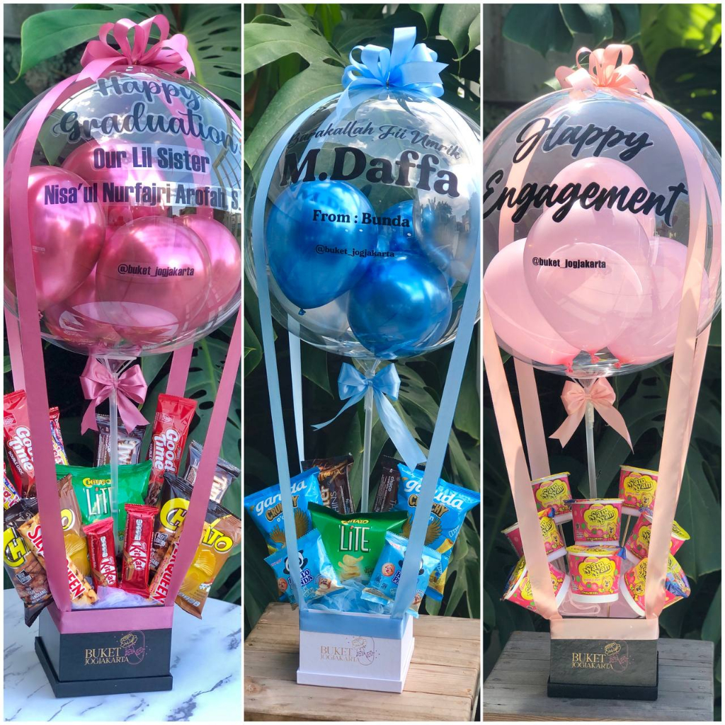 Jual 1 HARI JADI !! BUKET BALON / BUKET BALON SNACK WISUDA / ULANG ...