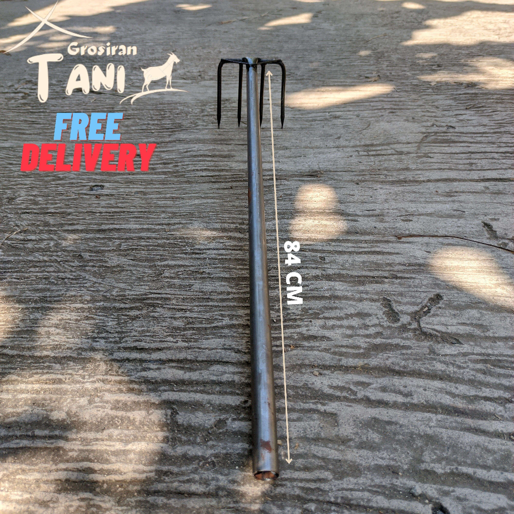 Jual Garukan Rumput / Sampah Gagang Besi 84 CM - Cangkul Sampah Model ...