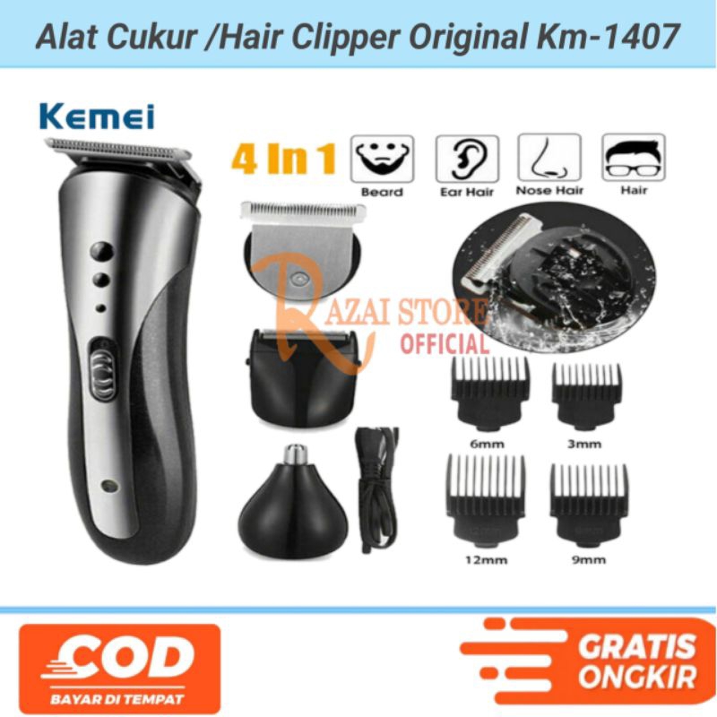 Jual Alat Mesin Cukur Rambut Alat Pangkas Rambut Pria Hair Clipper Kemei | Shopee Indonesia