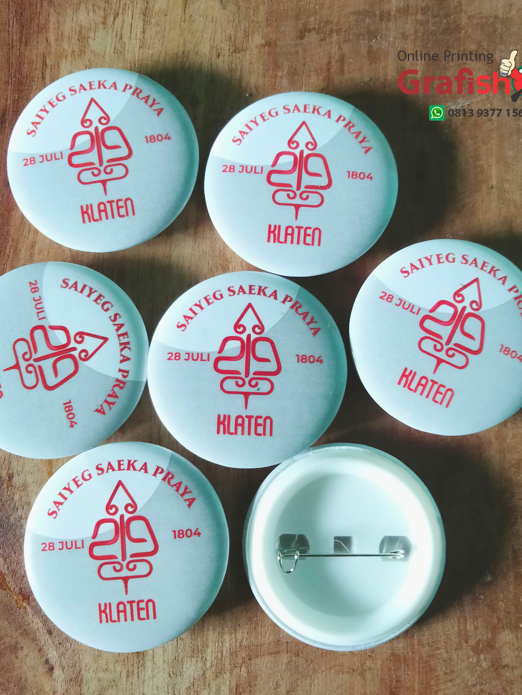 Jual Pin Bros Custom / Pin Peniti ukuran 44mm dengan Desain Sesuai ...