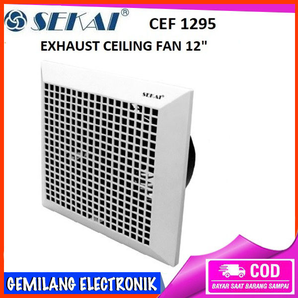 Jual SEKAI Exhaust Fan Plafon 12 Inch CEF 1295 - Hexos Ceiling CEF1295 ...