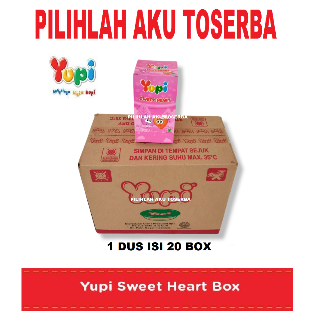 Jual YUPI SWEET HEART BOX - (HARGA 1 DUS ISI 20 BOX) | Shopee Indonesia