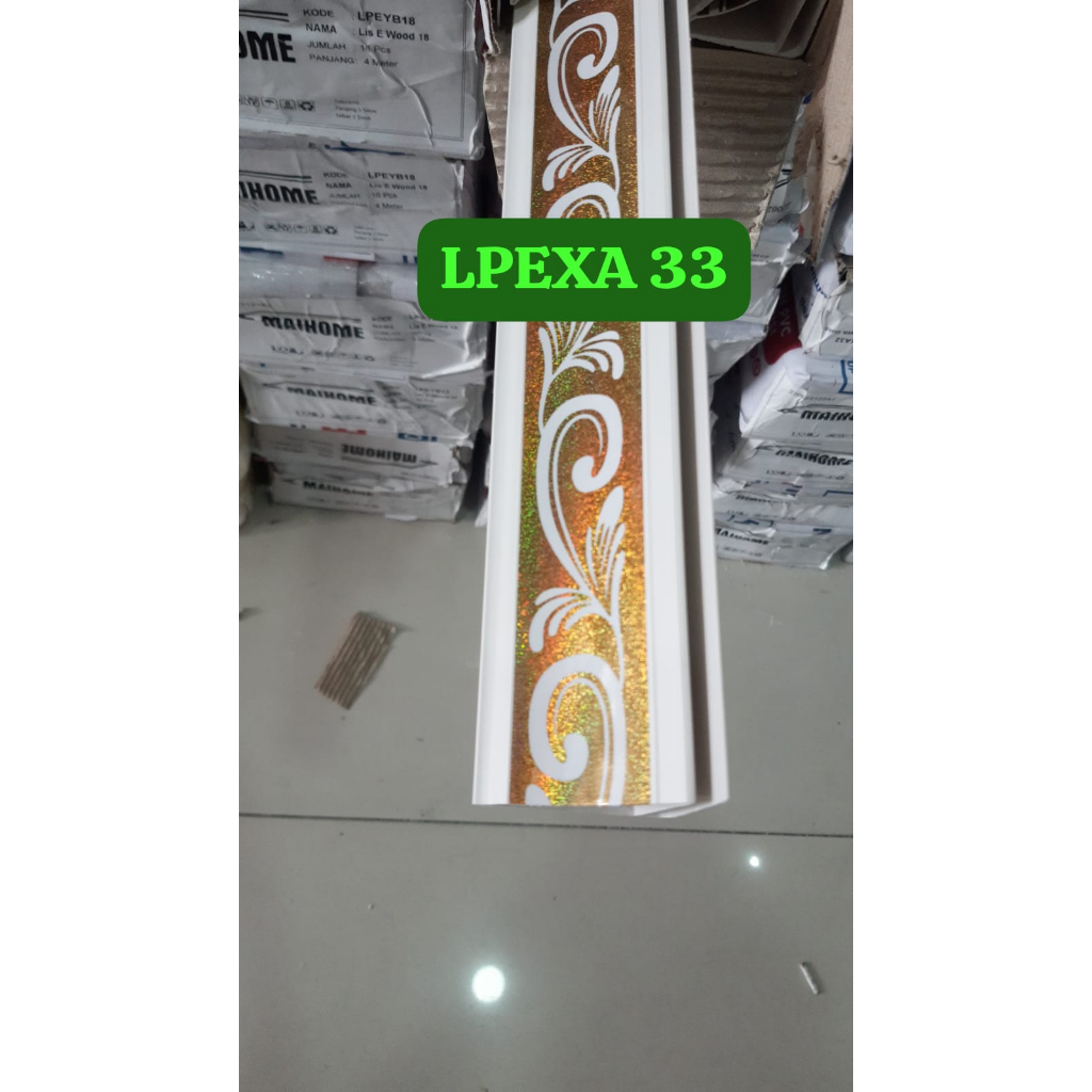 Jual Lis Dinding Plafon PVC Untuk Pinggir Plafon PVC Ukuran 400 cm x 6 ...