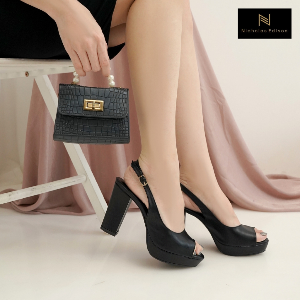 Jual Nicholas Edison Heel Leah Sandal Platform Block Heels Terbaru ...