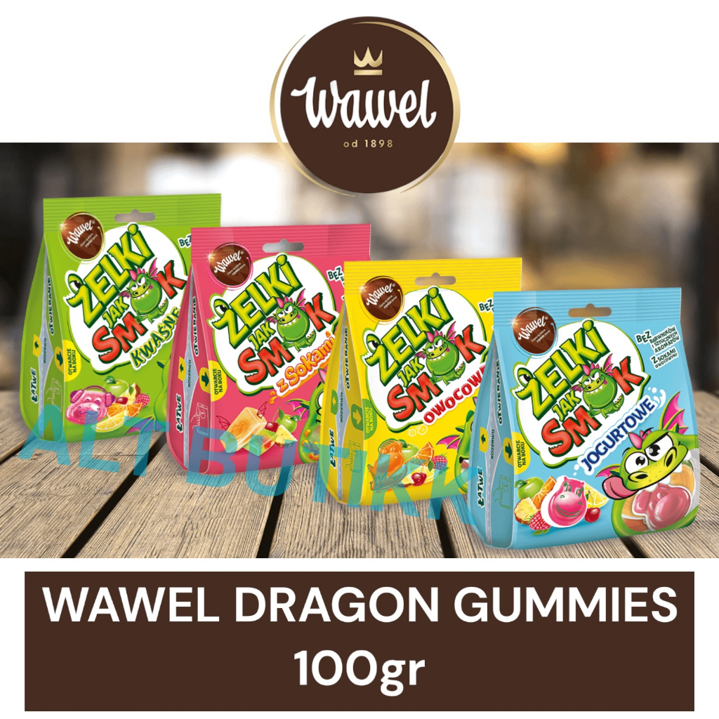 Jual WAWEL DRAGON GUMMIES CANDY 100 GR | SOUR JUICY FRUITY YOGHURT ...