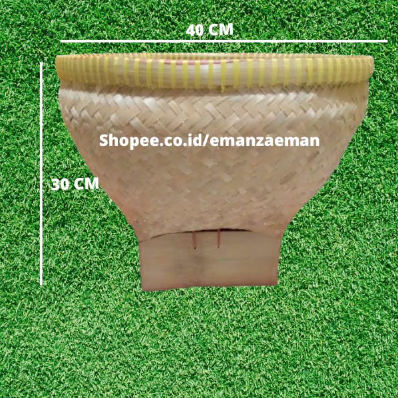 Jual Bakul Nasi Boboko Bambu Diameter 40 cm Tinggi 30 Cm Kuat Kokoh ...