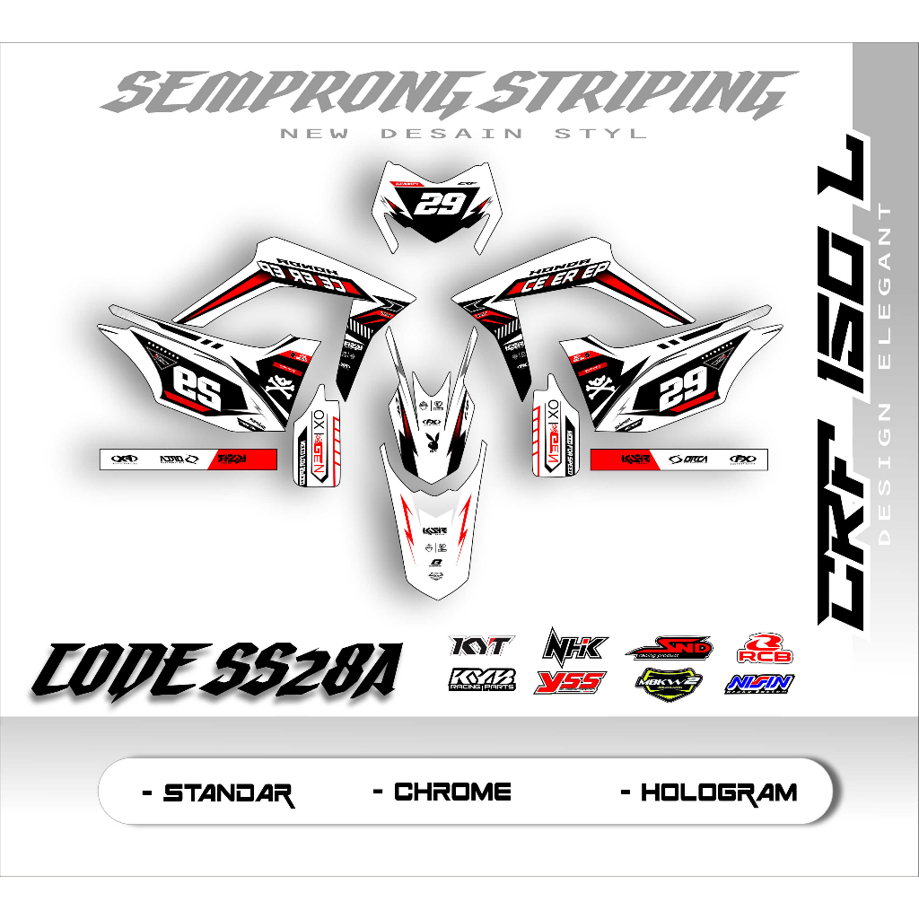 Jual SS28A STIKER STRIPING KEREN CRF 150L BISA CUSTOM UBAH WARNA BEBAS ...