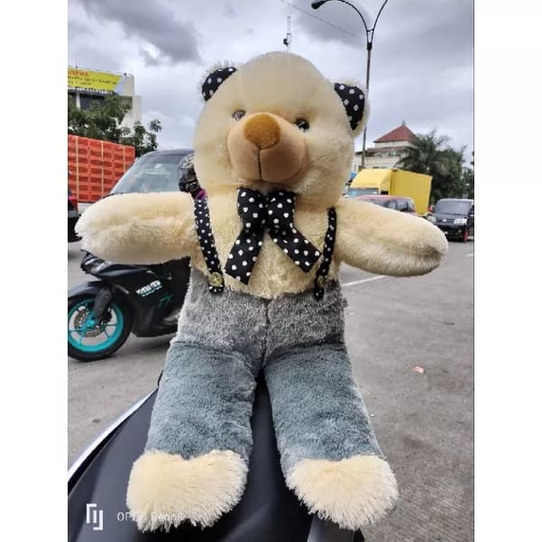 Jual Boneka Beruang baju jojon ukuran Jumbo Lucu Boneka Teddy Bear baju ...
