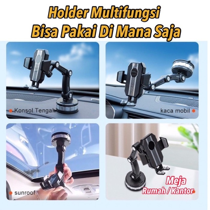 Jual JH HOLDER MOBIL HD-61 CAR HOLDER KACA MOBIL DASHBOARD STAND HP ...