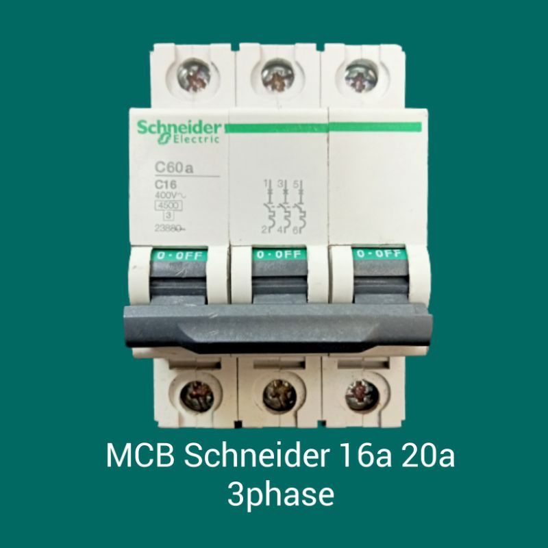 Jual MCB Schneider 16a 20a 3phase | Shopee Indonesia