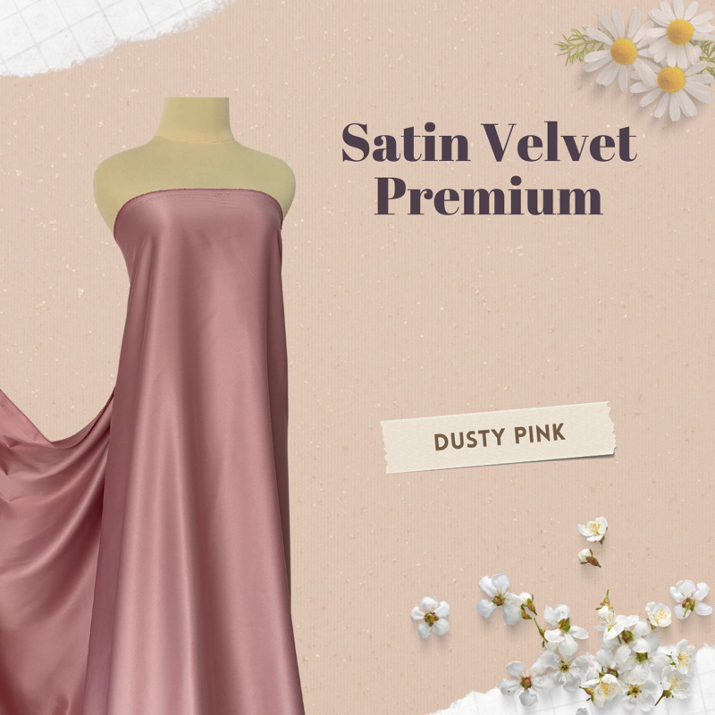 Jual Kain Bahan Dasar Polosan Satin Saten Silk Velvet Premium Furing ...