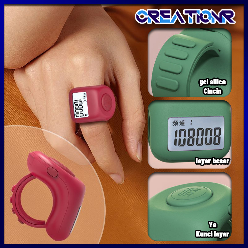 Jual Mini Digital LCD Muslim Electronic Finger Ring Hand Tally Counter ...