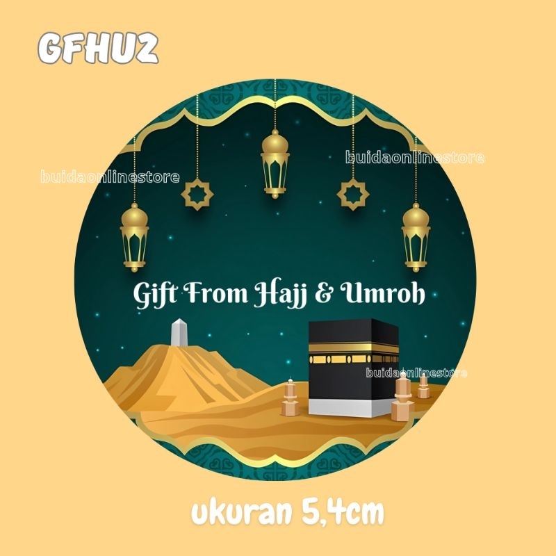 Jual Sticker stiker label Gift From Hajj & Umroh Hangtag dekorasi ...
