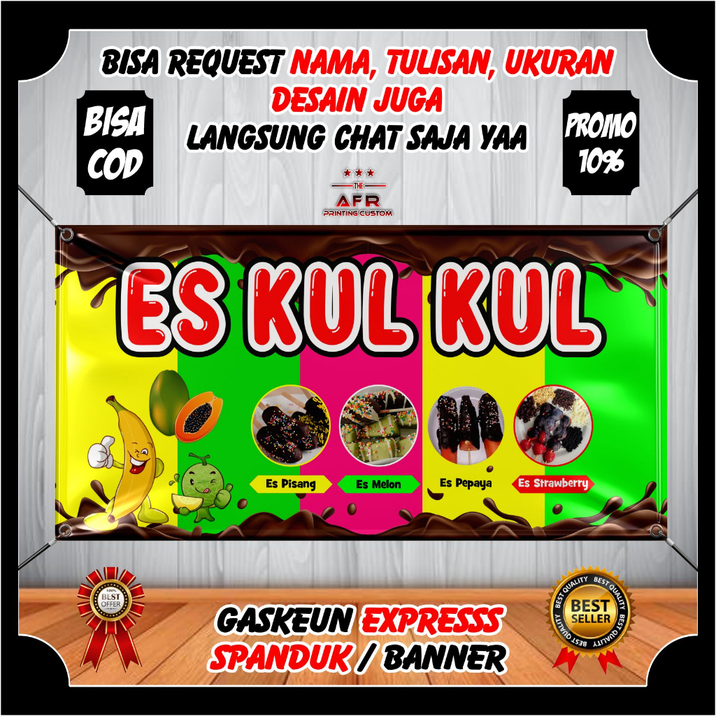 Jual COD. Spanduk Banner Es Kul Kul - Banner Jualan Aneka Makanan ...