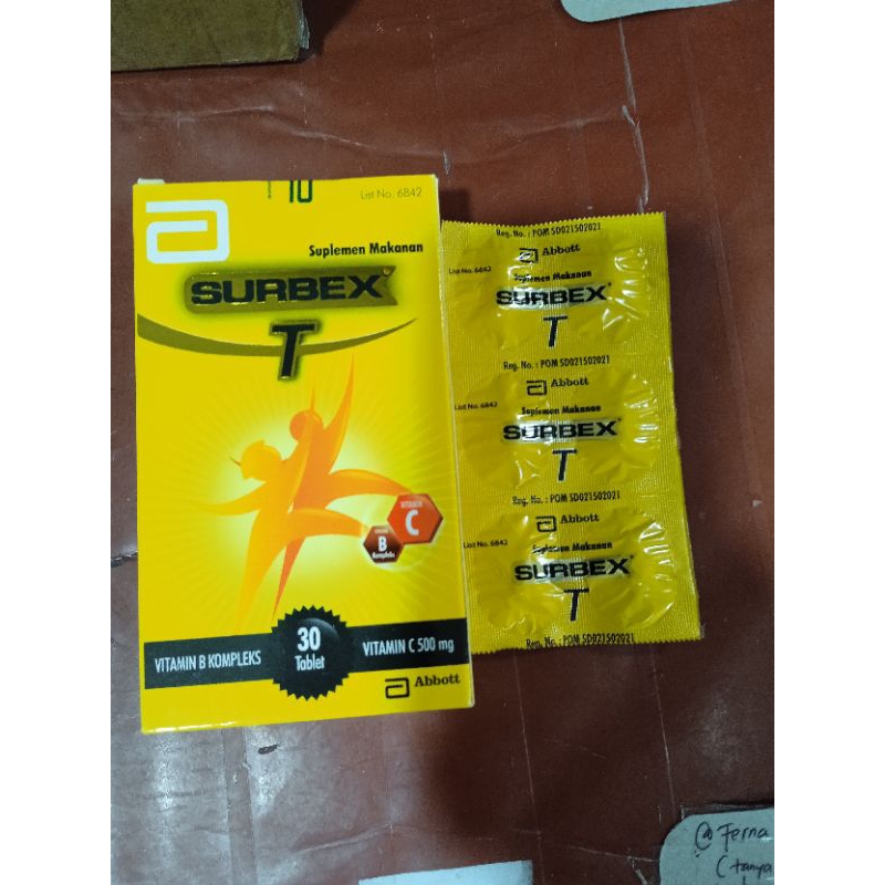 Jual Surbex T Kaplet isi 6 tablet/Suplemen vitamin/Vitamin b complex ...