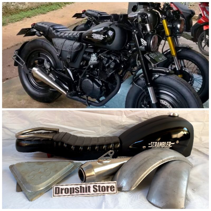 Jual PAKET JAPSTYLE SCRAMBLER THUNDER MEGAPRO TIGER GL BYSON SCORPIO ...
