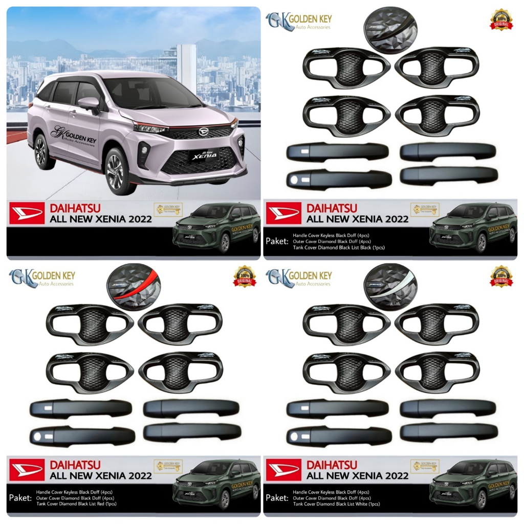 Jual PAKET All New Xenia 2022 1.5 Cover Handle Keyless + Outer Handle + Tank Cover Black Doff ...