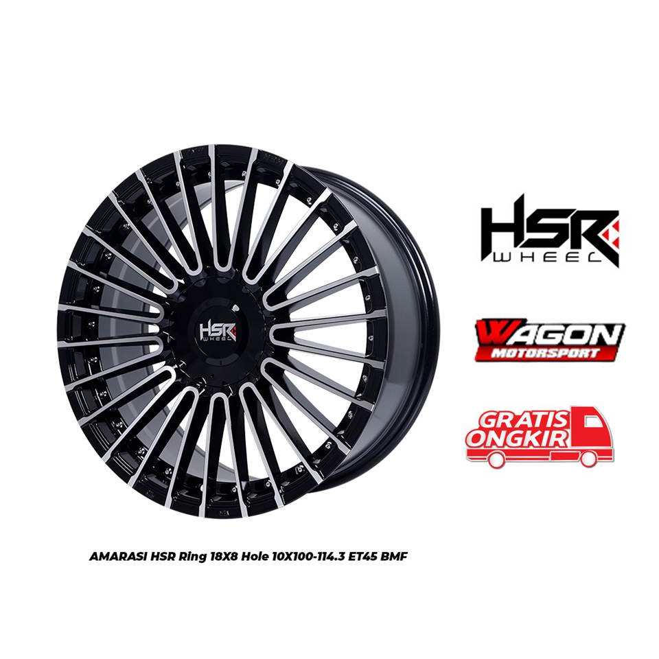Jual VELG MOBIL RACING HSR MODEL JARI JARI R18 TYPE AMARASI HSR LEBAR 8 PCD5X100 DAN 5X114,3 ...