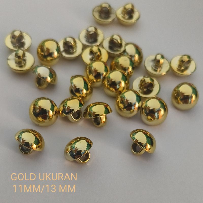 Jual Kancing Baju Jamur Emas Mutiara/silver Polos Timbul Isi 100 pcs ...