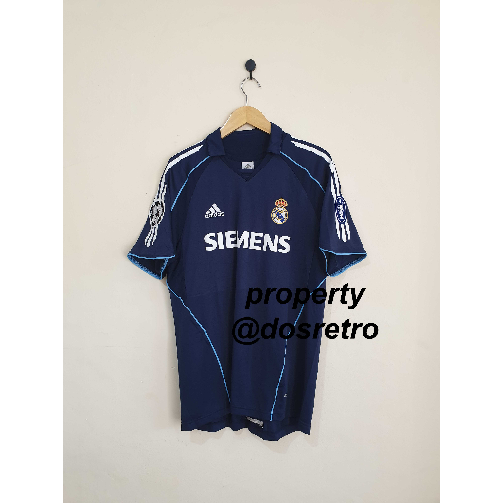 Jual Jersey Retro Rare Real Madrid Away 2005 2006 XL ZIDANE champions ...