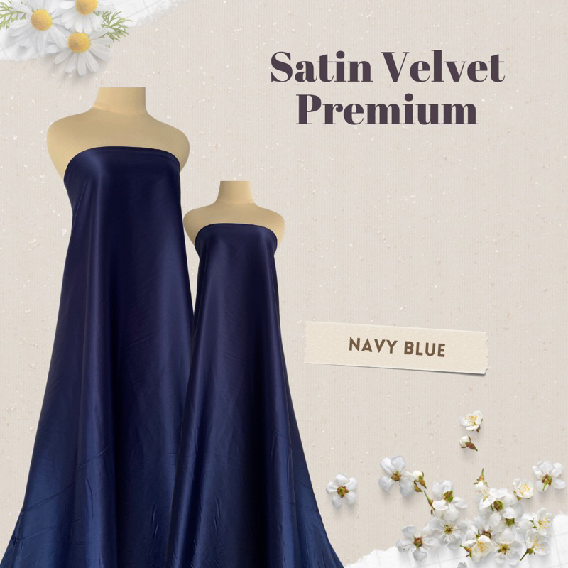 Jual Bahan Kain Satin Velvet Premium Furing Polosan Kain Dasar Warna ...