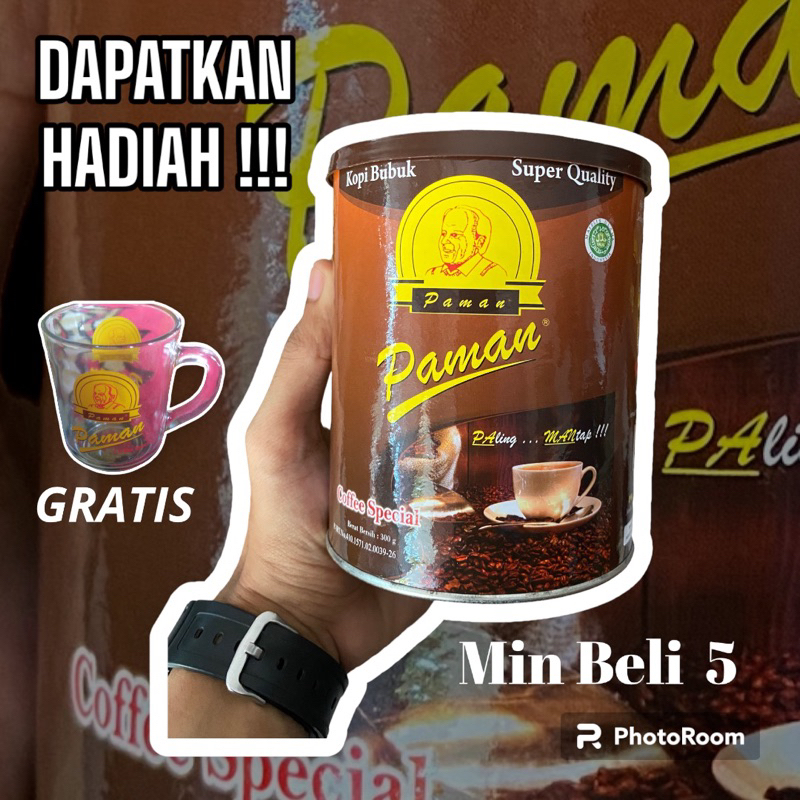 Jual KOPI PAMAN KHAS JAMBI ORIGINAL/300gram/PADANG/BERHADIAH GELAS CUP ...
