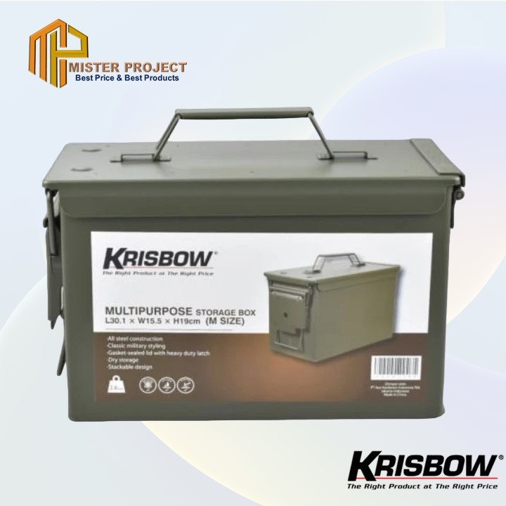 Jual TEMPAT PENYIMPANAN KRISBOW STORAGE BOX ARMY GREEN L 229X184X327MM ...