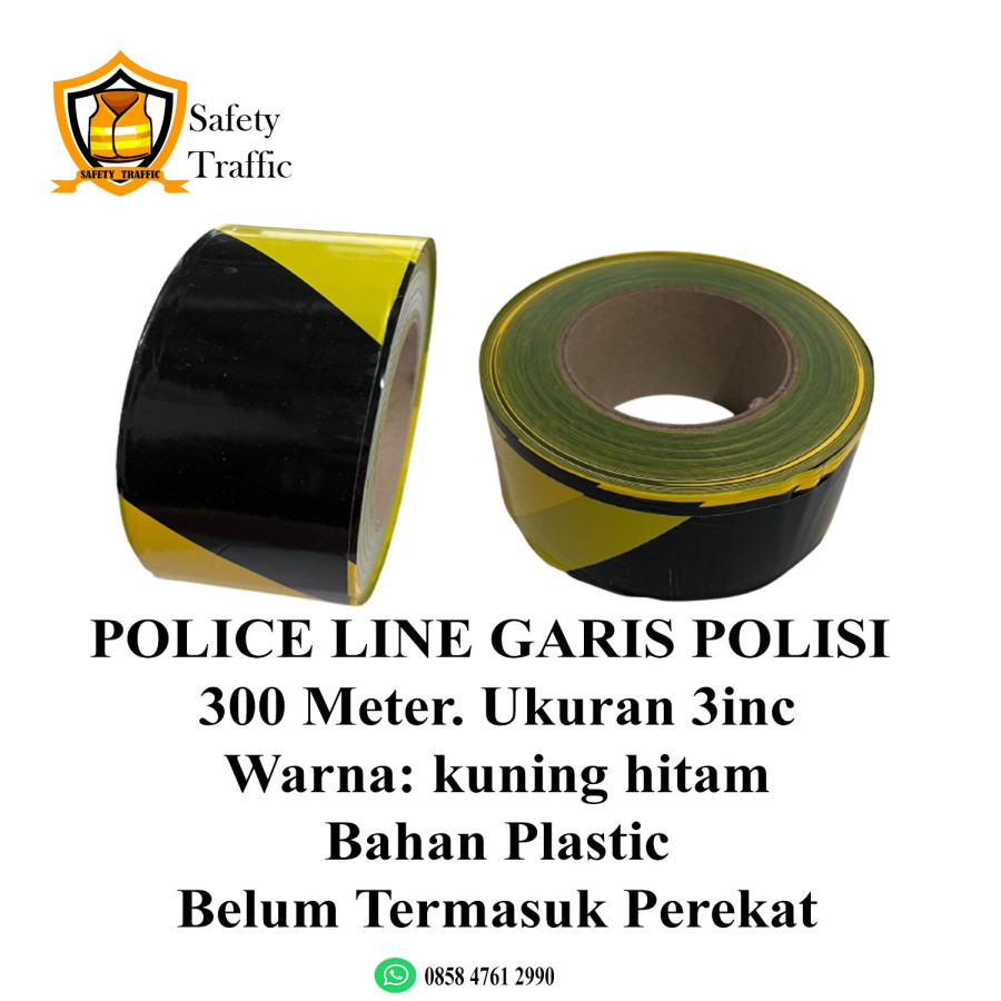 Jual POLICE LINE GARIS POLISI SAFETY LINE 3 inch Panjang 300 meter ...