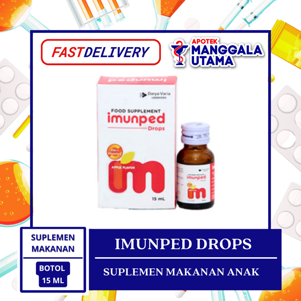 Jual IMUNPED DROPS SUPLEMEN KESEHATAN ANAK PER BOTOL ISI 15 ML | Shopee ...