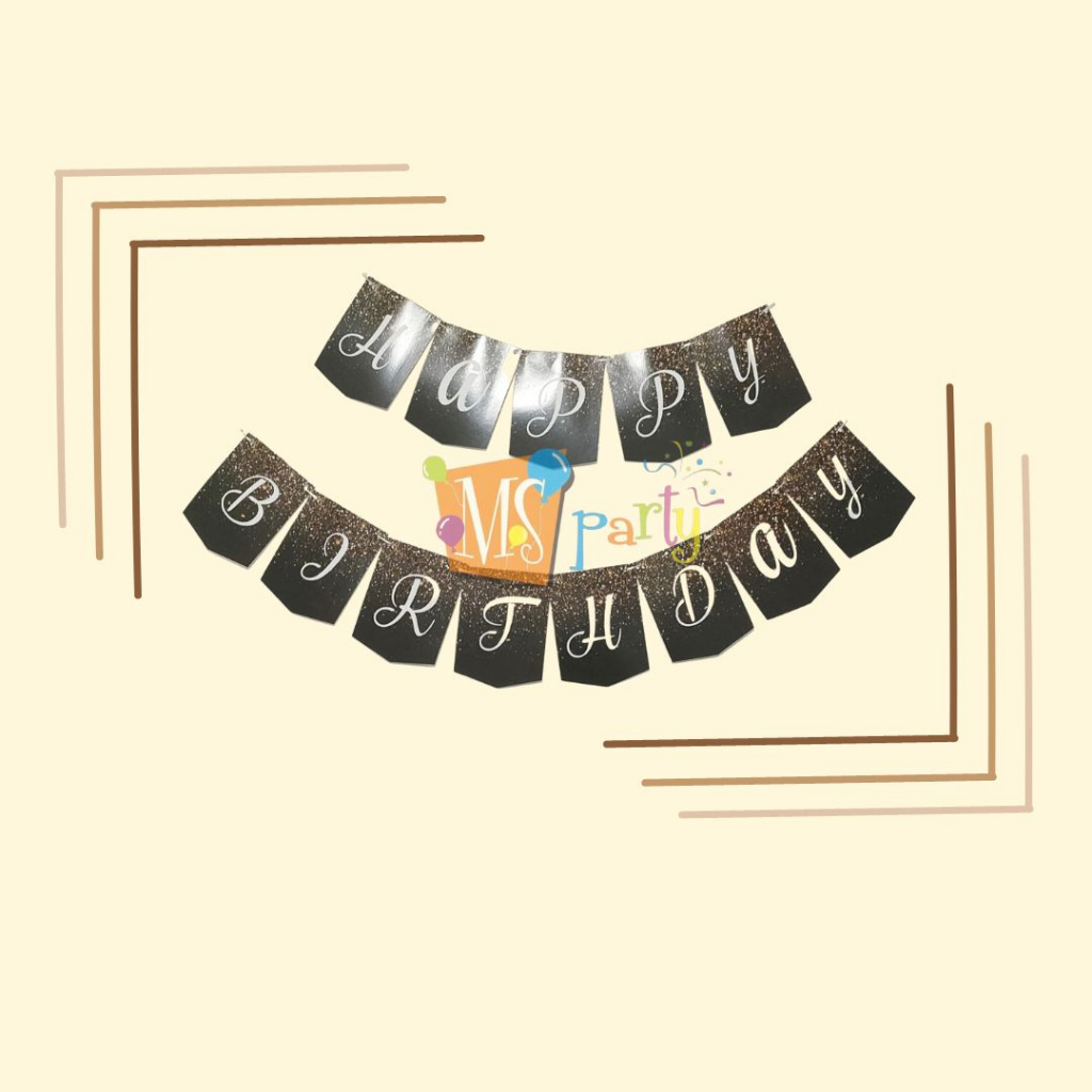 Jual MS.PARTY LETTER BANNER HBD MOTIF / BUNTING FLAG HAPPY BIRTHDAY ...