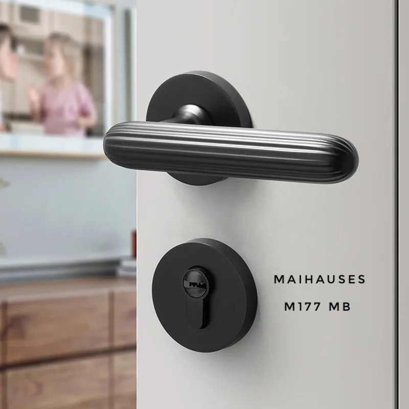 Jual Door Handle Gagang Pintu Kamar Rumah Hitam Black MAIHAUSES ...