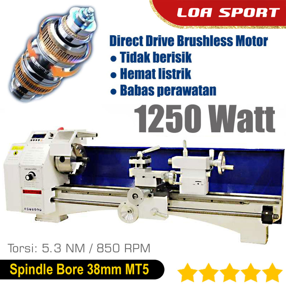 Jual Mesin Bubut Mini 1250W DC Brushless Direct Drive Spindle Bore 38mm ...
