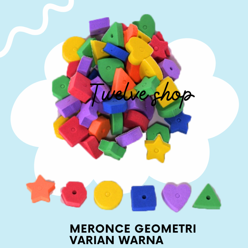 Jual Meronce Geometri Spon Mainan Anak Berbagai Bentuk | Shopee Indonesia