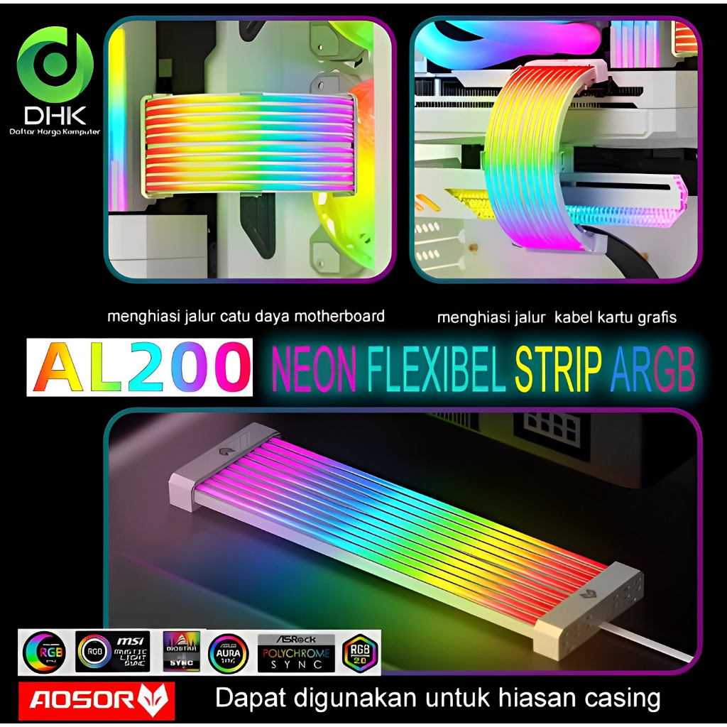 Jual COOLMOON Aosor AL200 Neon Strip ARGB Sinkron | Shopee Indonesia