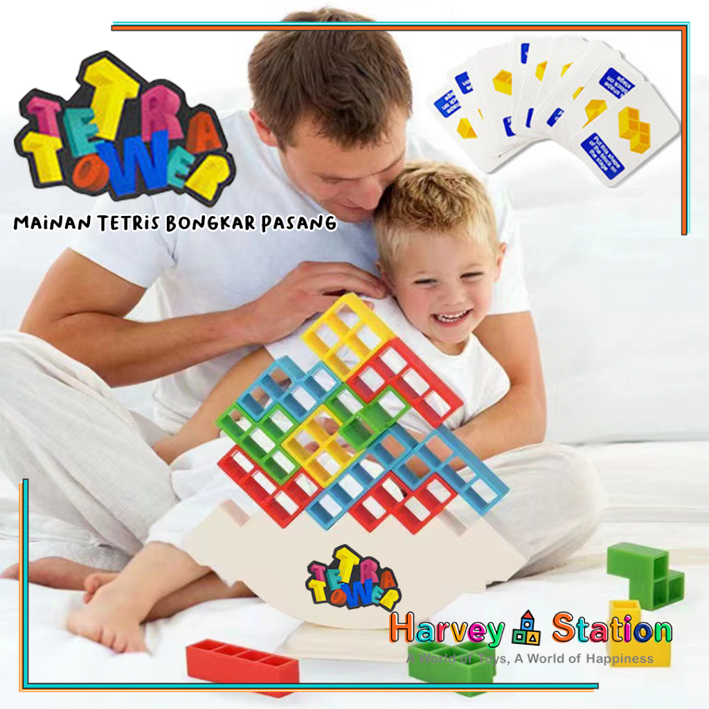 Jual TETRA TOWER Mainan Edukasi Anak Perempuan Mainan Anak Laki Tetris ...