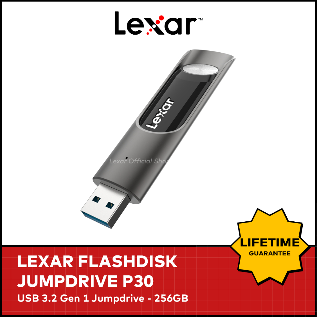 Jual Lexar Flashdisk JumpDrive P30 USB 3.2 Gen 1 up to 450MBps - 256GB | Shopee Indonesia