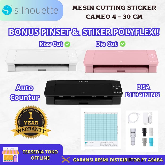 Jual Mesin Cutting Sticker Silhouette Cameo 4 Auto Countur - Die cut ...