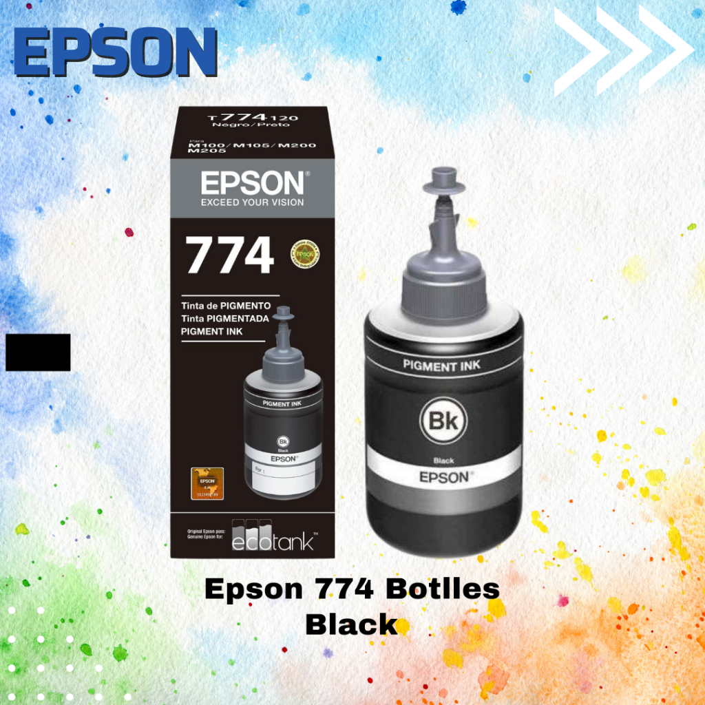 Jual Tinta Printer Epson T774 BK / 774 Black Ink C13T774100 Original ...