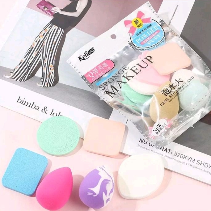 Jual Sponge Makeup Set 6in1 Powder Puff Busa Sponge Set | Shopee Indonesia