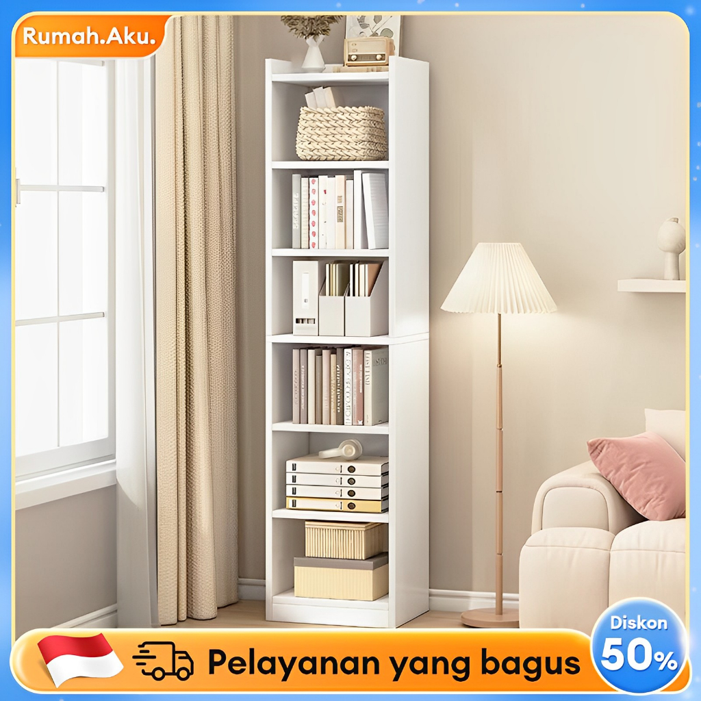 Jual Rak Buku Kayu 6 Susun Rak Buku Susun Minimalis Lemari Display ...