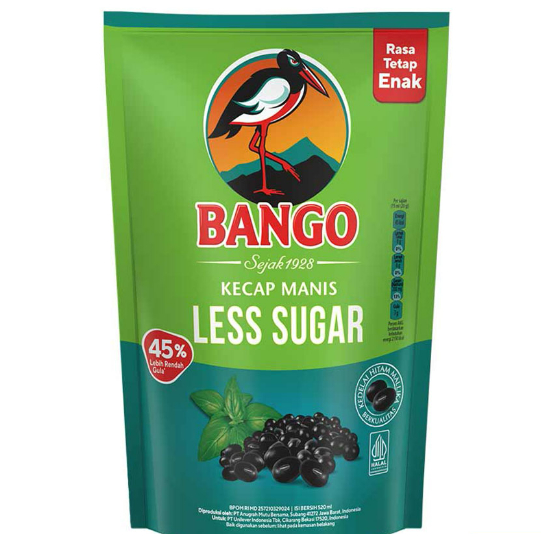 Jual Bango Kecap Manis Less Sugar 520 Ml | Shopee Indonesia