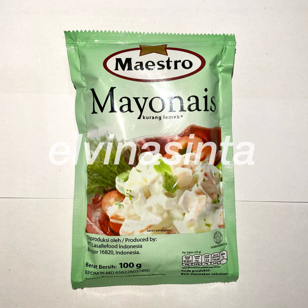 Jual Maestro 100gr Mayonnaise Mayo Mayones Mayonaisse 100gram 10 gr ...
