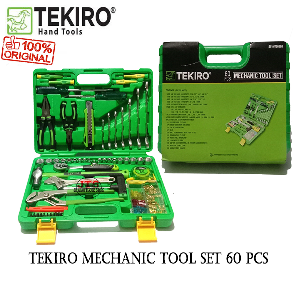 Jual TOOL KIT TOOL SET TEKIRO 60Pcs / Mechanic Toolskit Set Kunci Mekanik Kunci Ring Pas 8-19mm ...