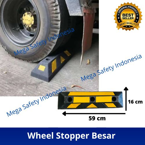 Jual Stop Wheel Car Stopper Kuning Hitam Penahan / Ganjal Ban Stopper ...