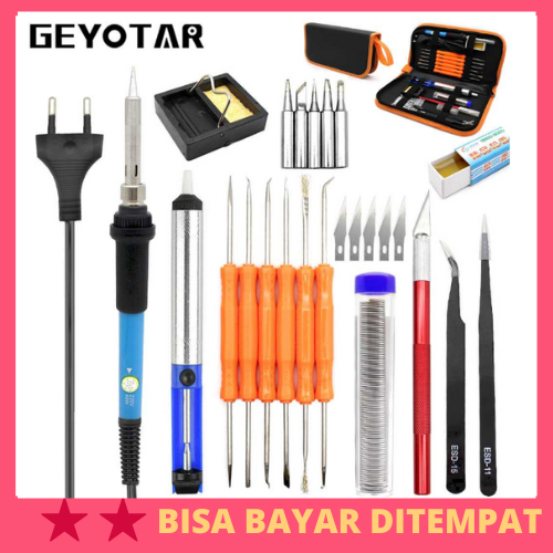 Jual Set Peralatan Solder Iron Kit 60W 220V / Solder Solderan Iron Blower Uap Servis Service Hp ...