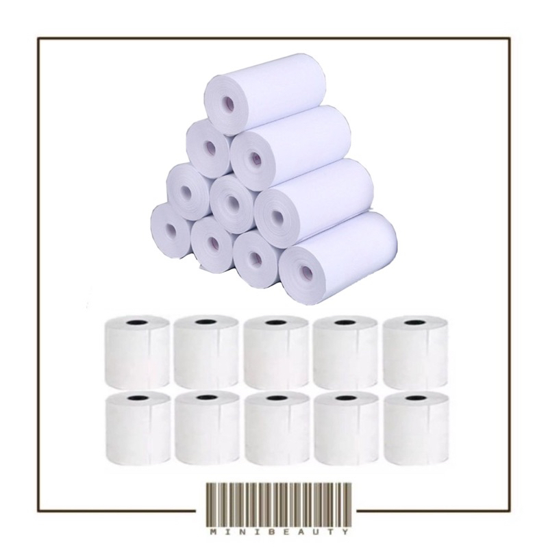 Jual label sticker kertas thermal uk 58mm x 5m countinous roll nyambung ...