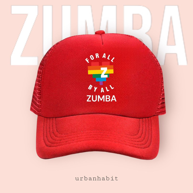 Jual topi zumba / topi senam / topi merah / topi merah putih | Shopee ...