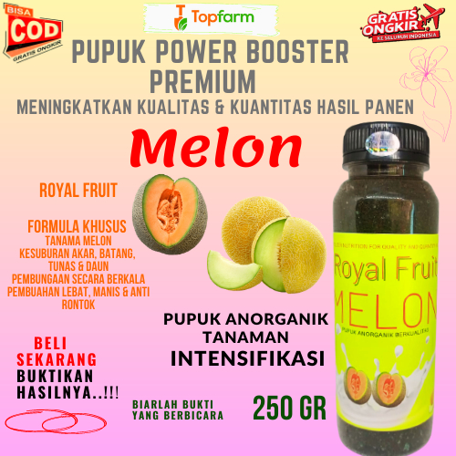 Jual Pupuk Melon / Pupuk Melon Hidroponik / Pupuk Royal Fruit 250 GR / Pupuk Melon Pembesar ...