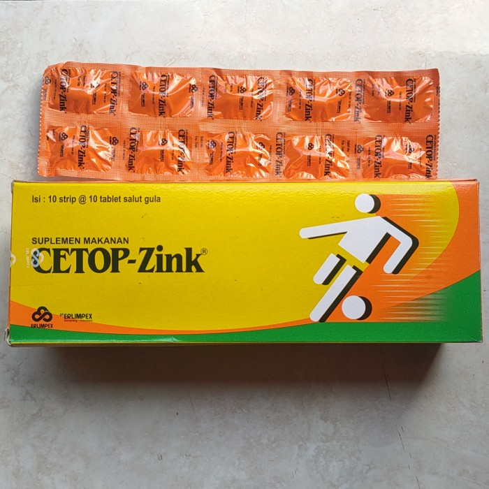 Jual Cetop Zinc Strip Isi 10 Tablet / Multivitamin Mineral Tubuh ...