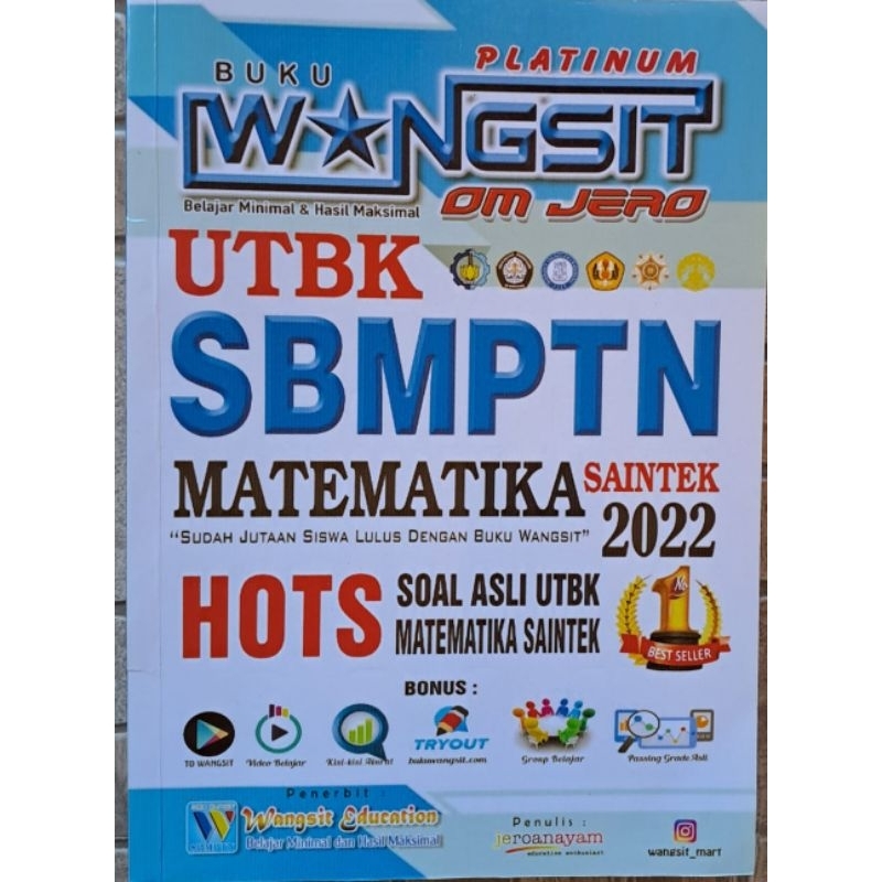 Jual Buku Wangsit Om Jero Utbk Sbmptn Matematika 2022 Shopee Indonesia